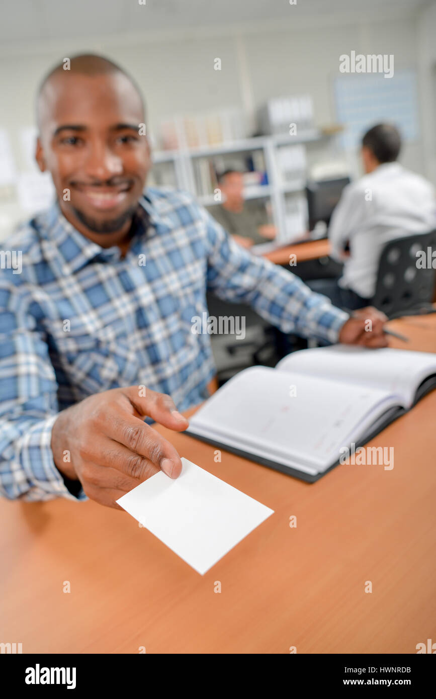 Offering business card hi-res stock photography and images - Alamy