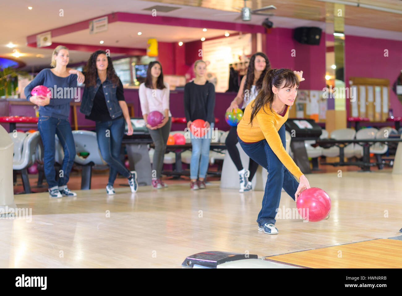 Female bowling target hi-res stock photography and images - Alamy
