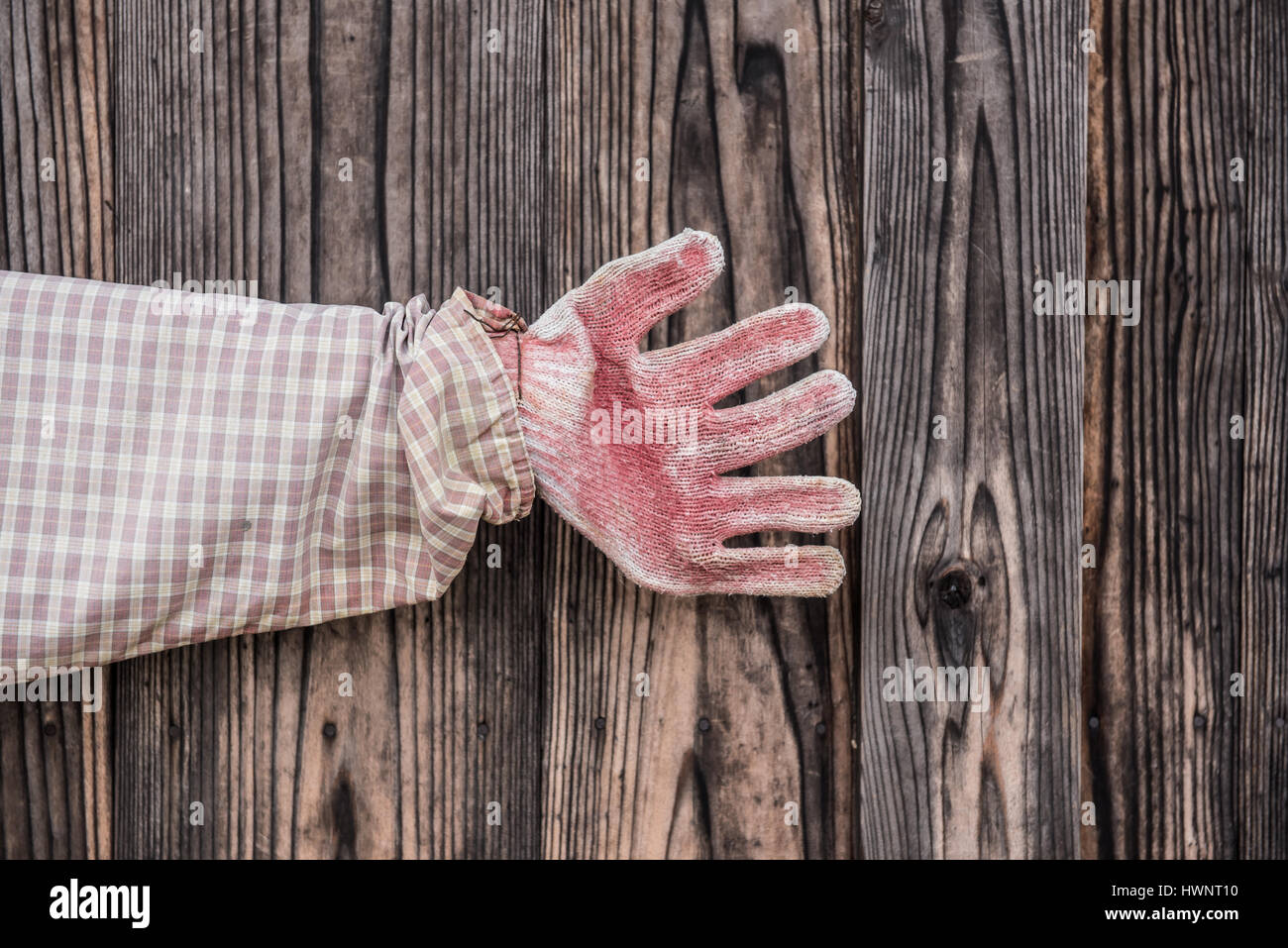 hand with wood background and texture Stock Photo - Alamy