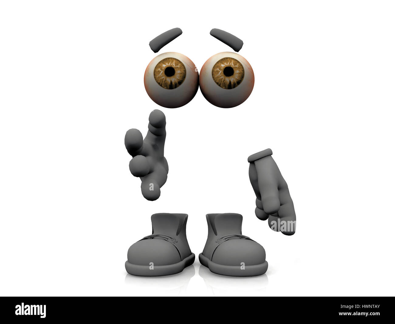 the invisible man on a white background Stock Photo - Alamy