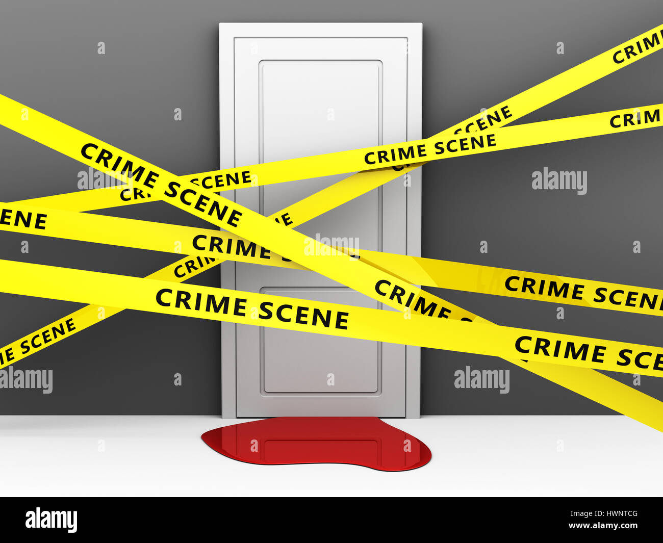 3d illustration of crime scene concept Stock Photo - Alamy