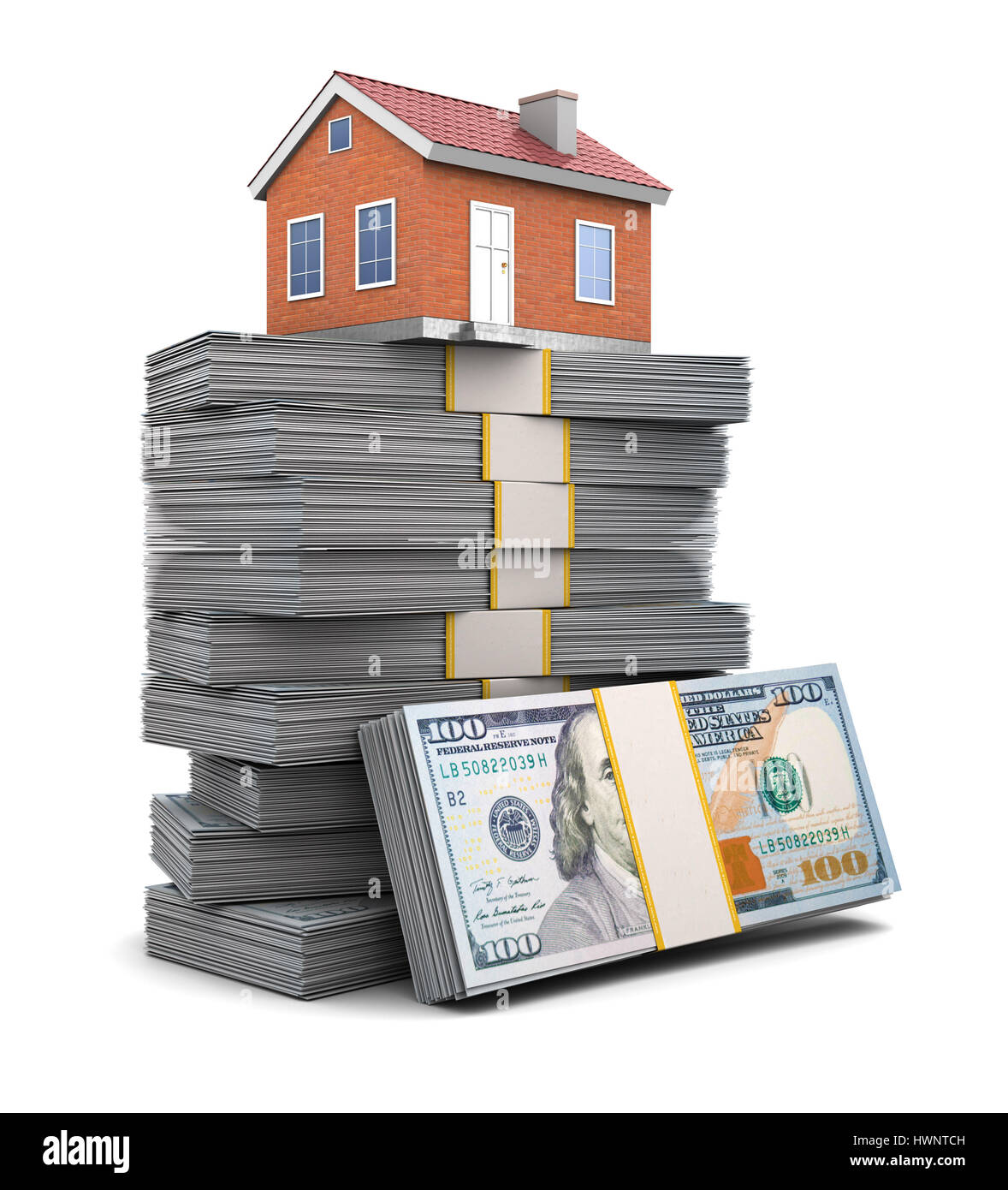 Tall stack of money hi-res stock photography and images - Alamy