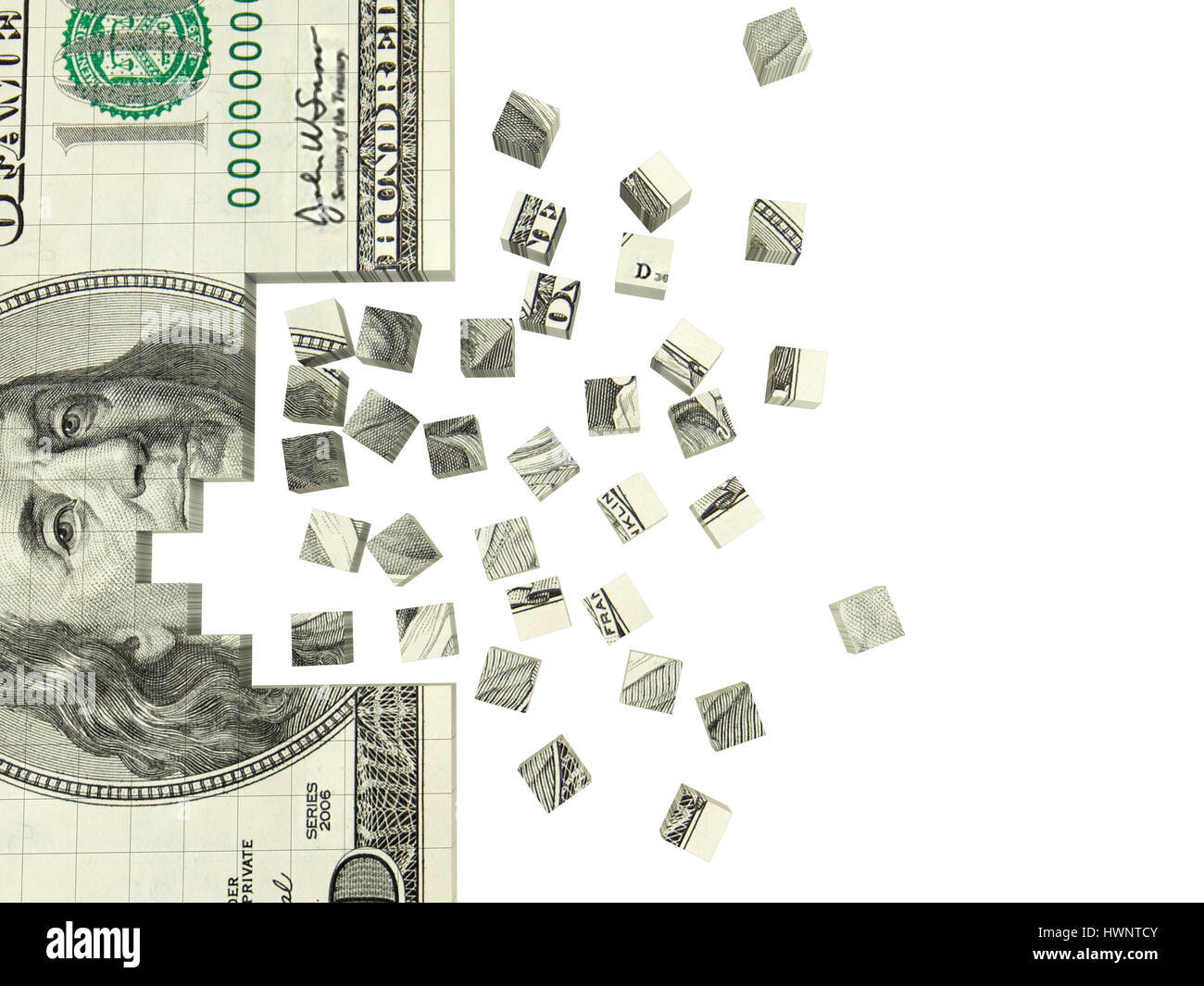 3d illustration of dollar puzzle background with copy space Stock Photo ...