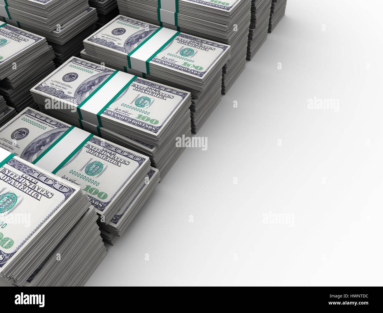 abstract 3d illustration of many dollar stacks background Stock Photo ...