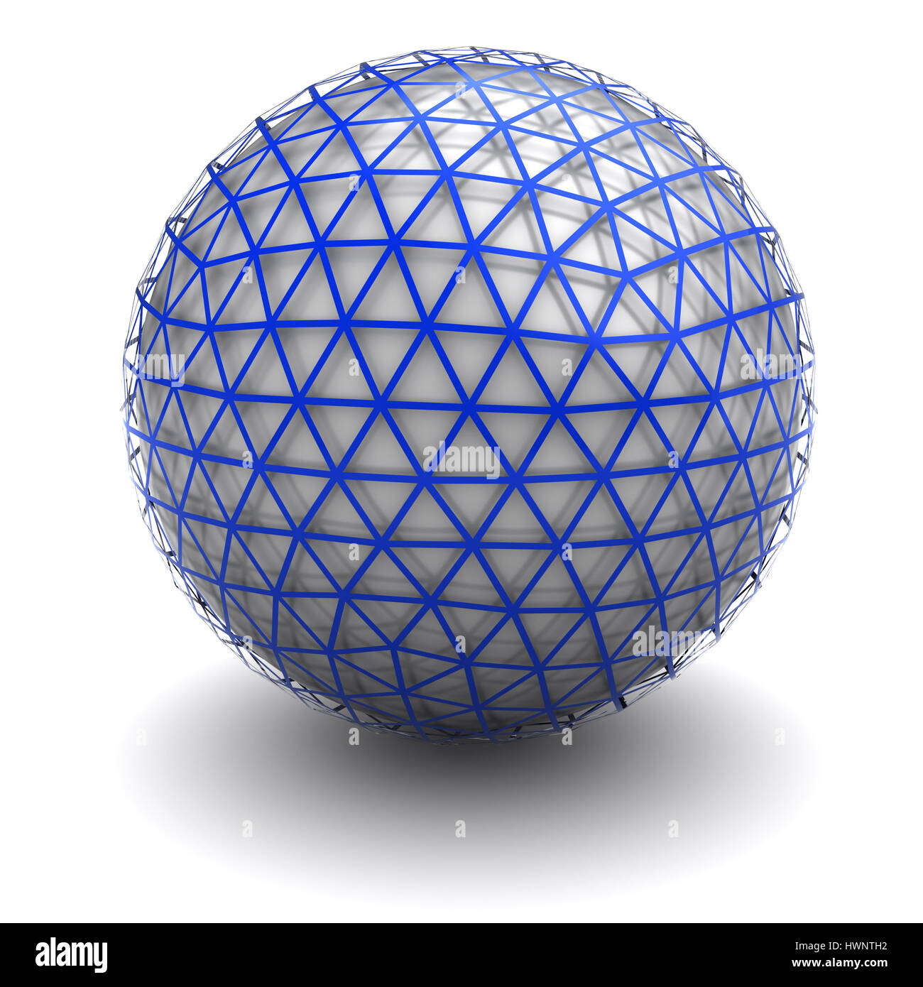 3d illustration of network over sphere Stock Photo - Alamy
