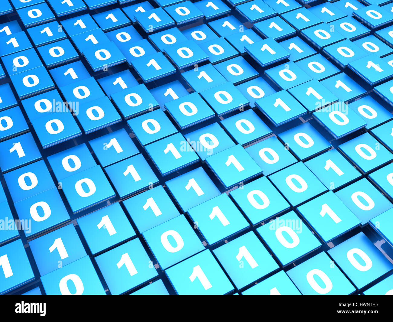 abstract 3d illustration of binary data Stock Photo - Alamy