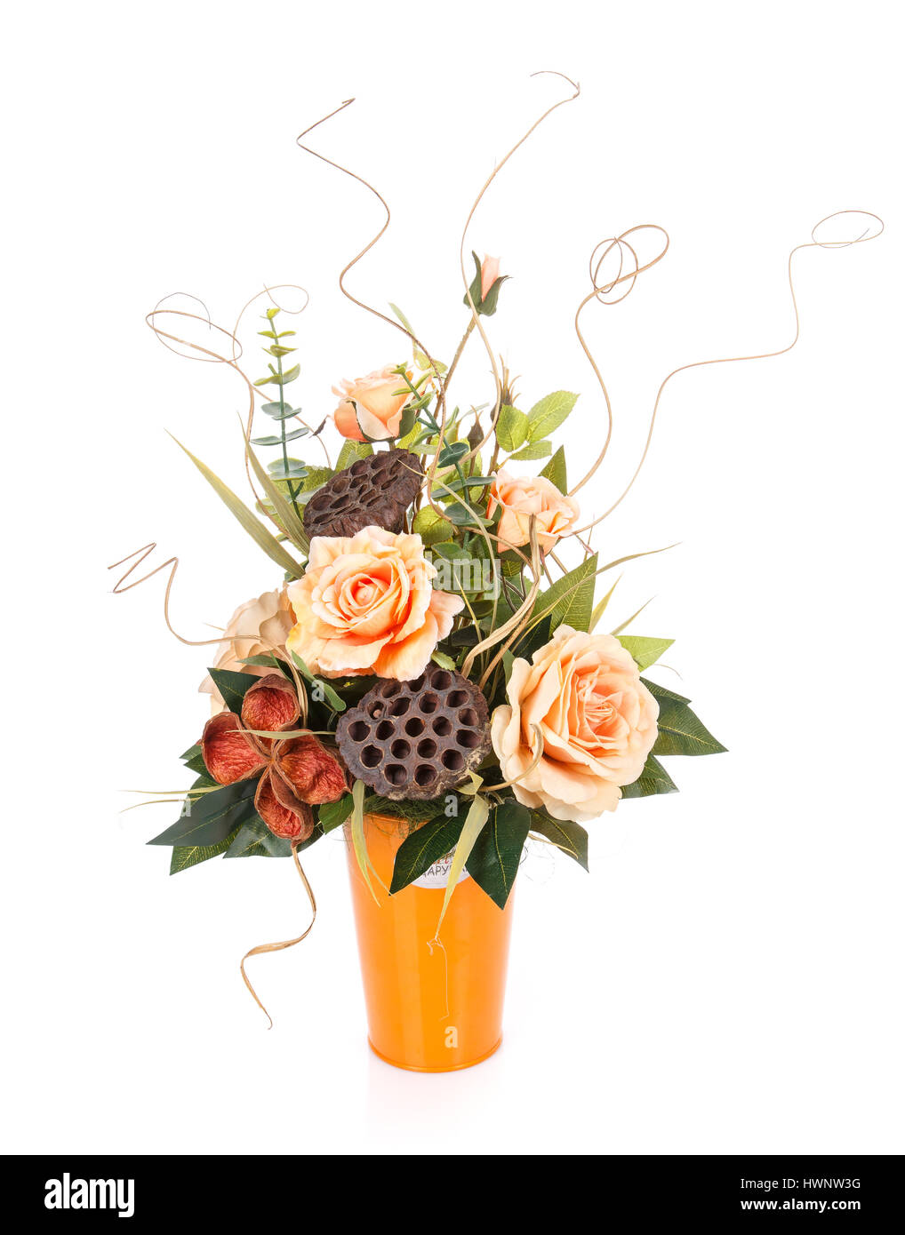 composition of ornamental flowers in a pot Stock Photo - Alamy