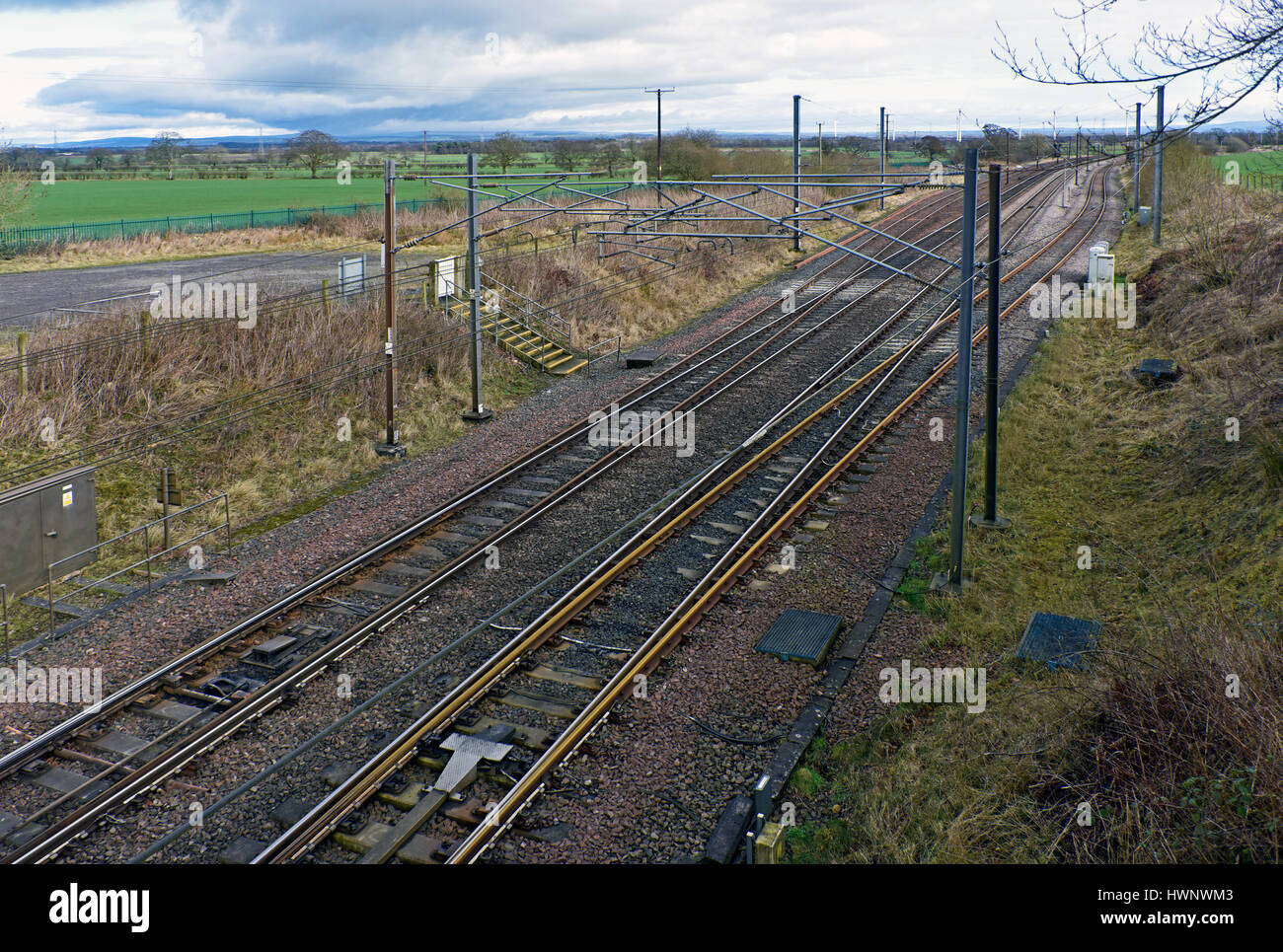 The site of the Quintinshill rail disaster, 22nd. May 1915 Stock Photo ...