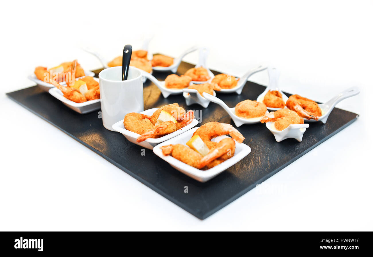 Assorted savoury snacks on festive table .Holiday Appetizers Stock ...