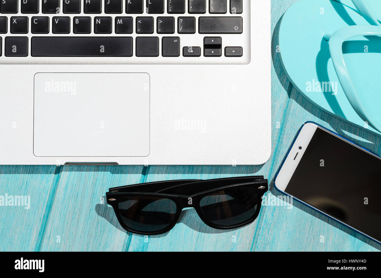 Modern laptop computer, top view Stock Photo - Alamy