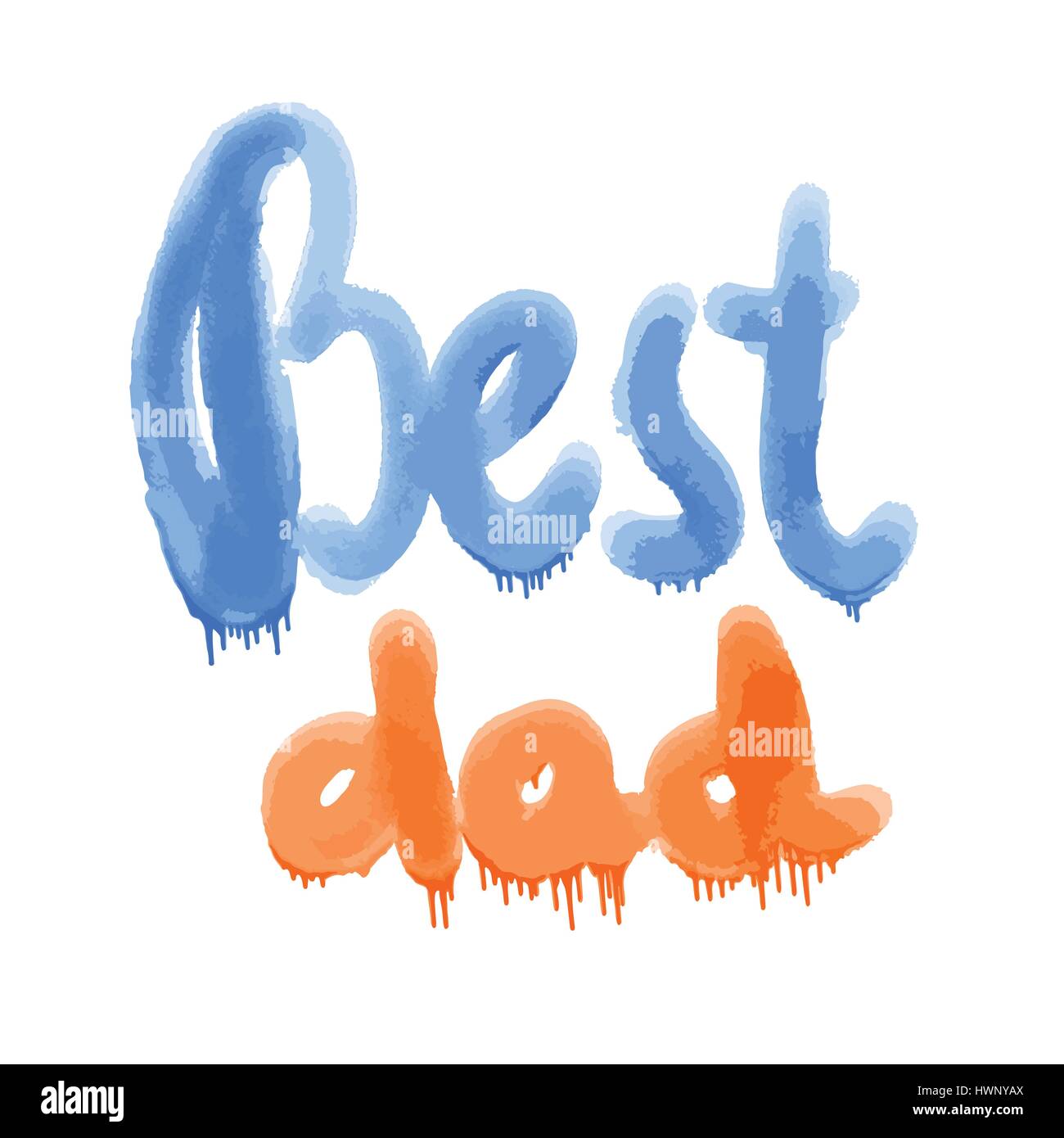 Best Dad lettering. Fathers day greeting card. Vector illustration ...