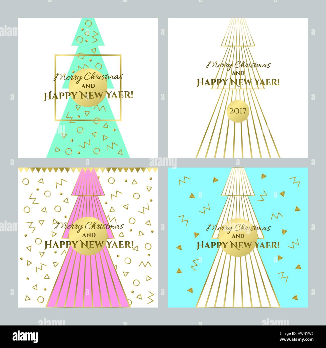 Contour illustration christmas tree Stock Vector Images - Alamy