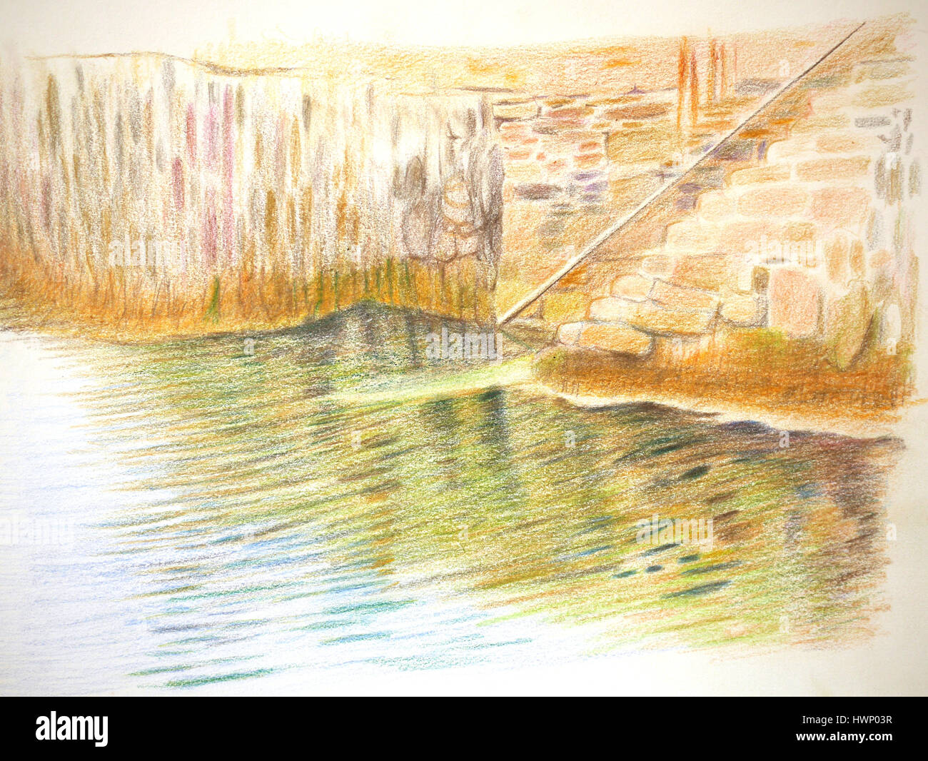 Sea wall and steps Stock Photo - Alamy