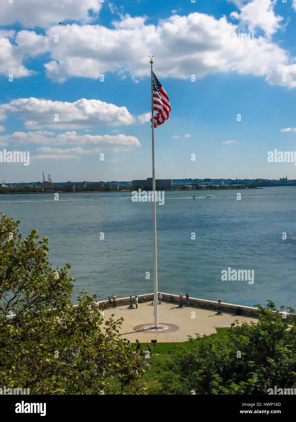 Ellis island view across hi-res stock photography and images - Alamy