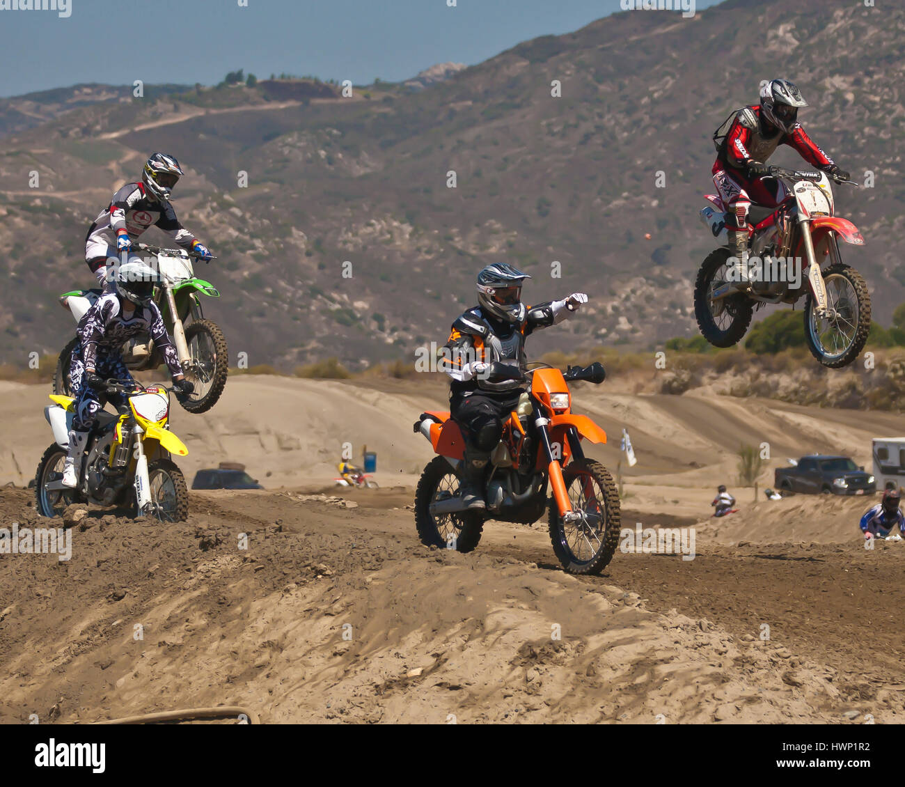 Motocross racers at Pala Raceway, Pala CA US Stock Photo - Alamy