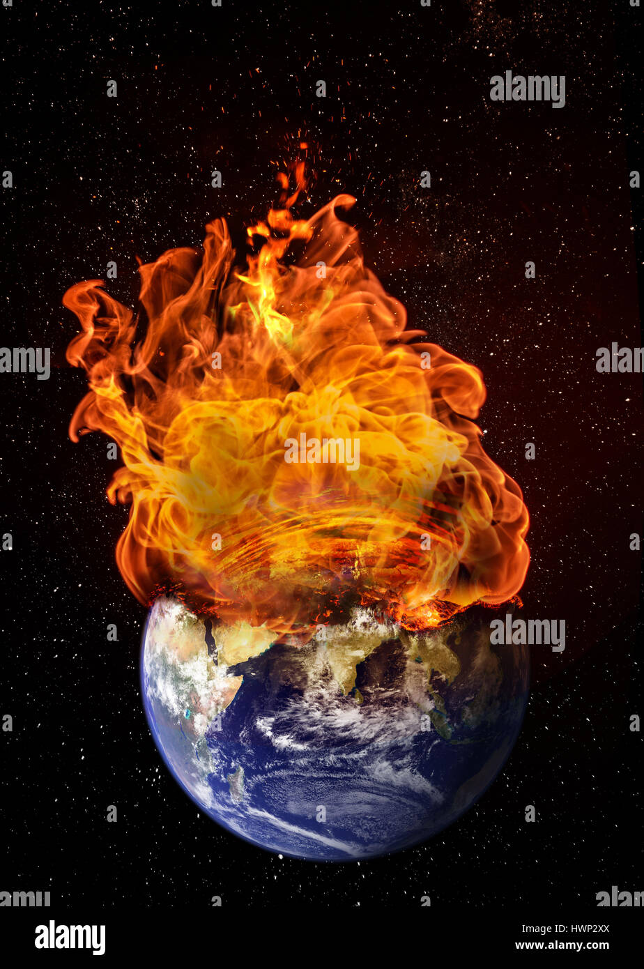 Planet Earth On Fire