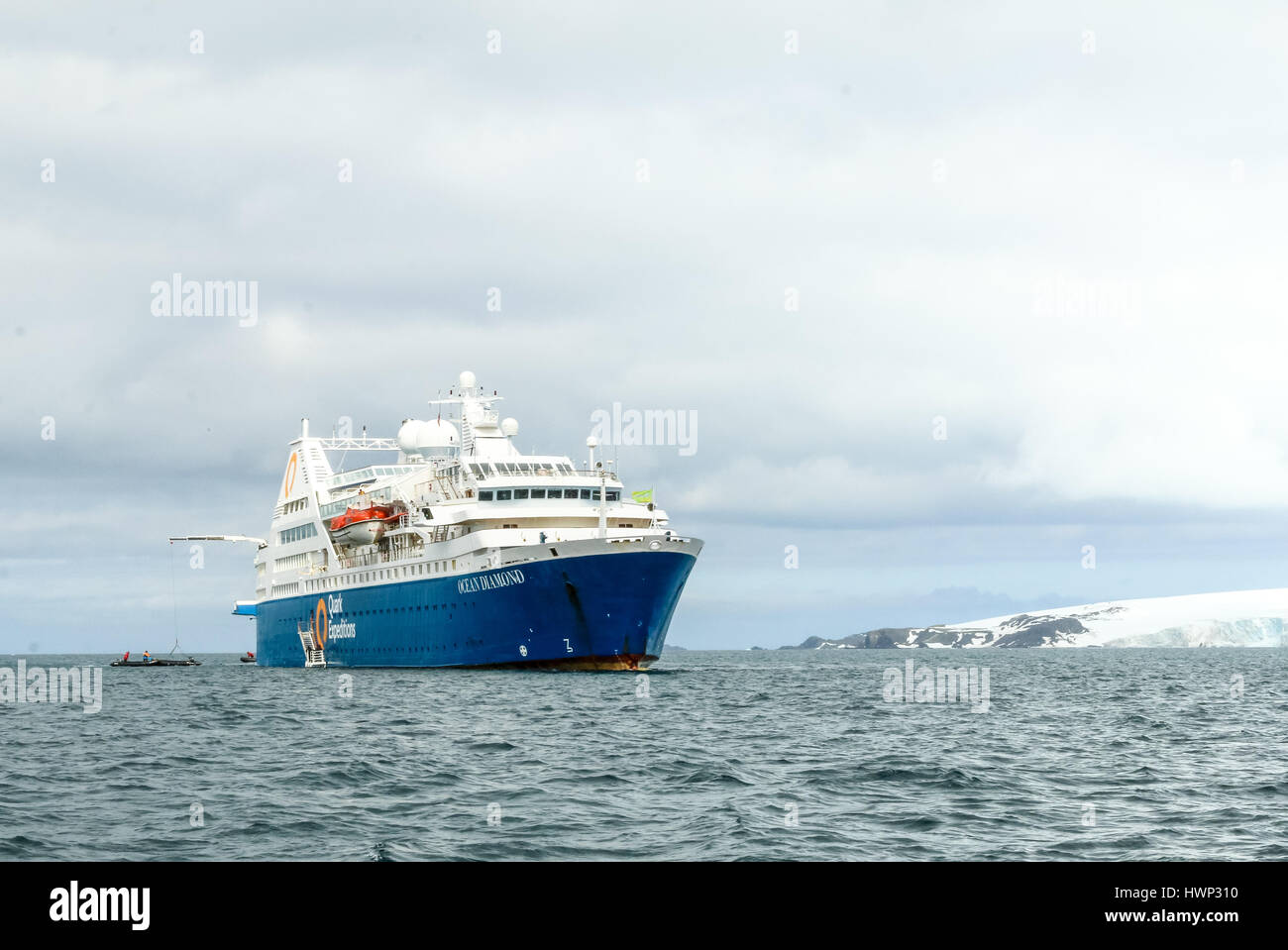 Polar cruise ship Ocean Diamond in Antarctica Stock Photo - Alamy