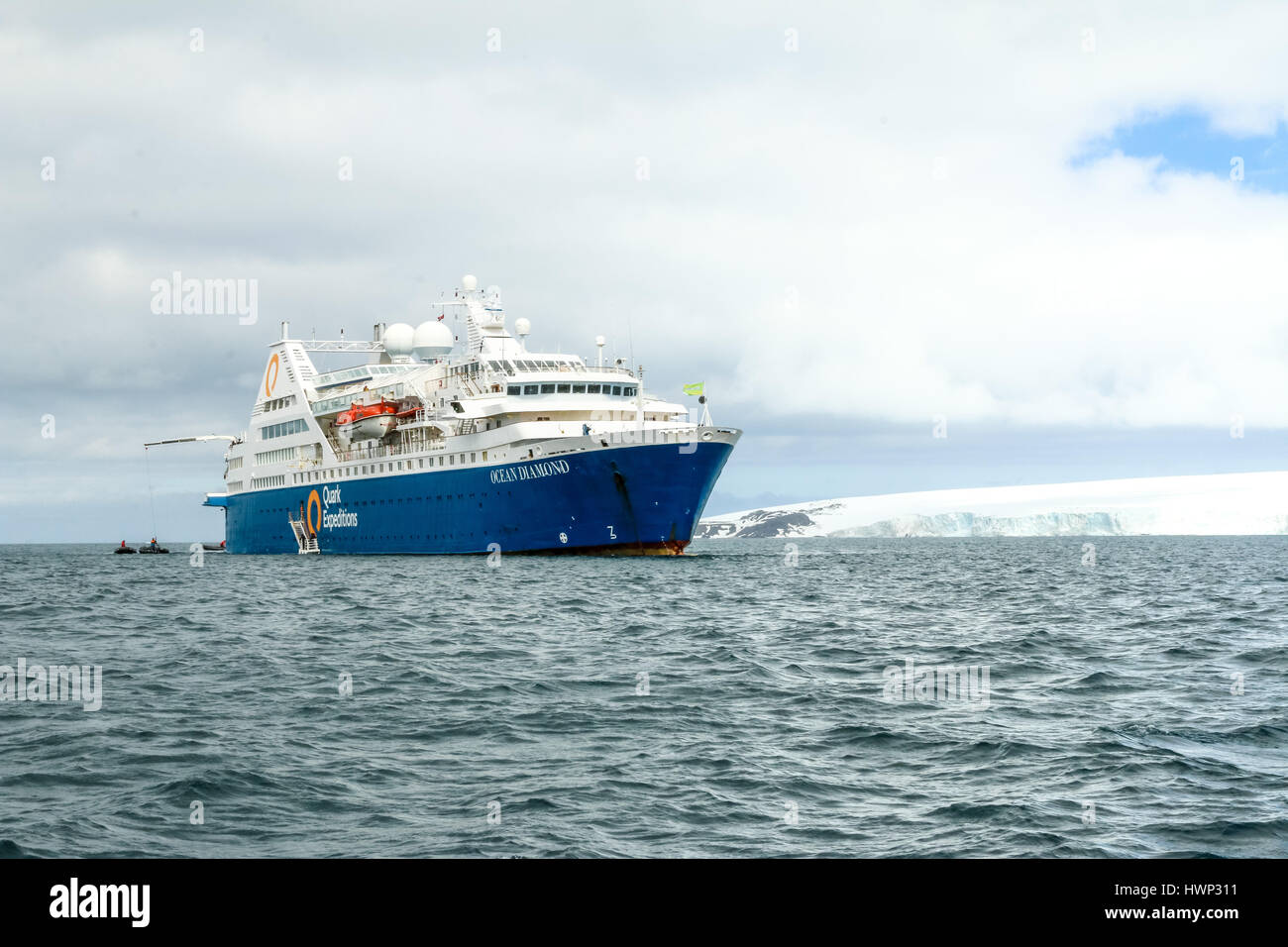Polar cruise ship Ocean Diamond in Antarctica Stock Photo - Alamy