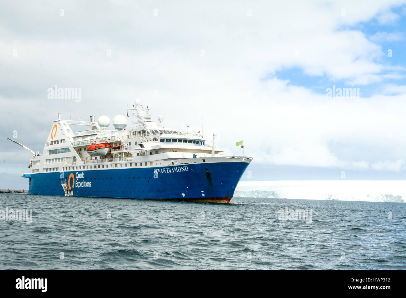 Polar cruise ship Ocean Diamond in Antarctica Stock Photo - Alamy