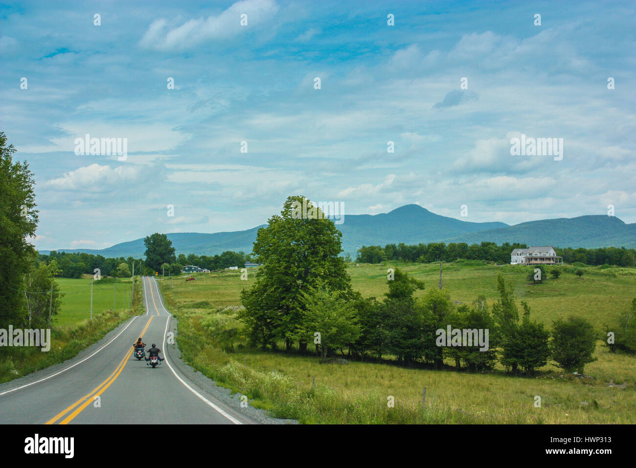 Motorcycle on long road trip hi-res stock photography and images - Alamy