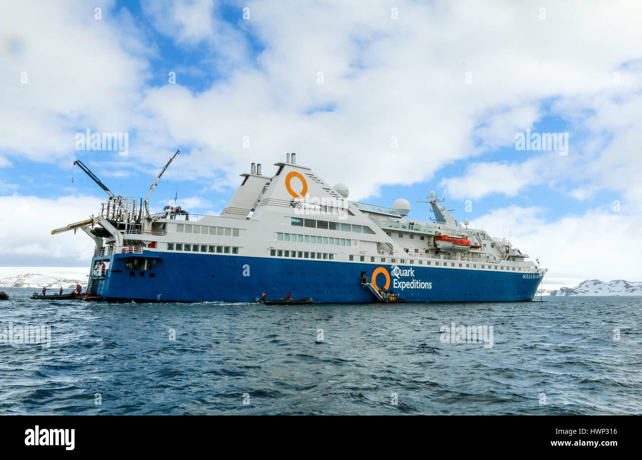 Polar cruise ship Ocean Diamond in Antarctica Stock Photo - Alamy