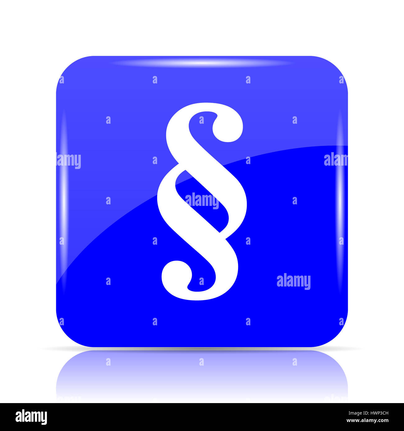 Paragraph icon, blue website button on white background Stock Photo - Alamy
