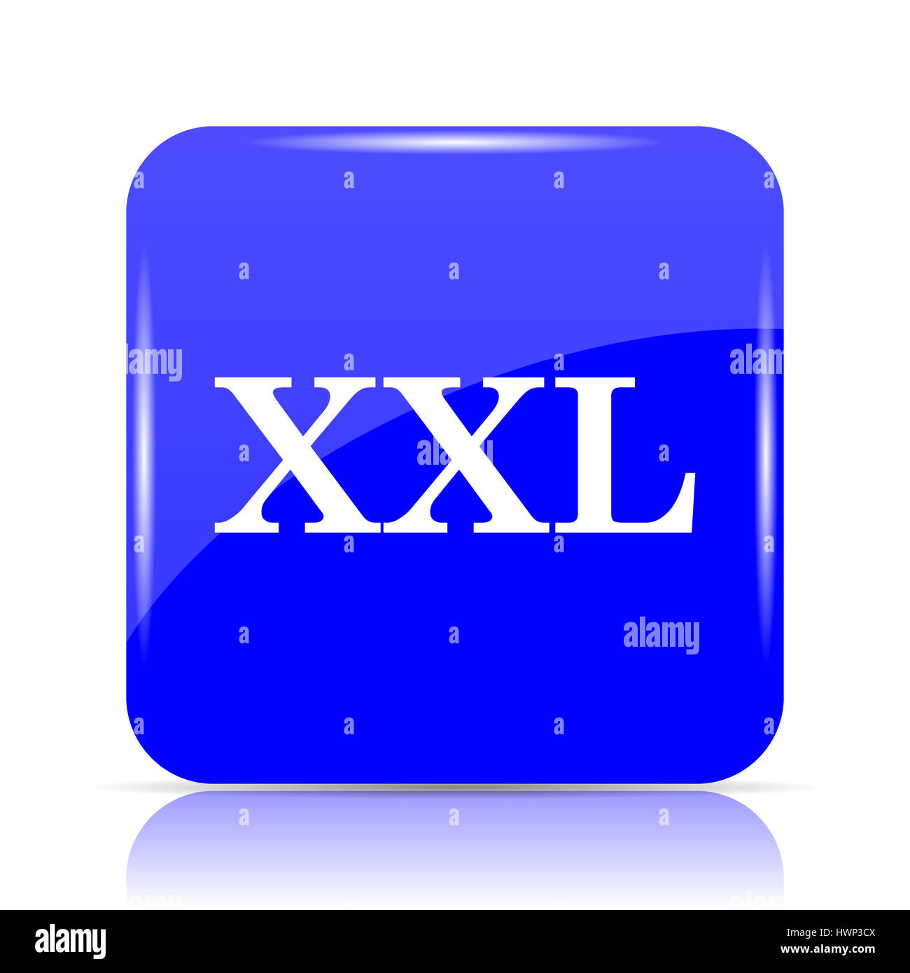 XXL icon, blue website button on white background Stock Photo - Alamy