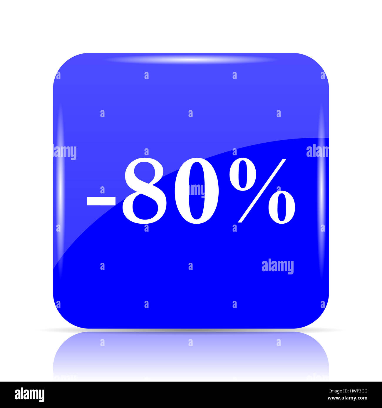 Blue percentage icon on Cut Out Stock Images & Pictures - Alamy