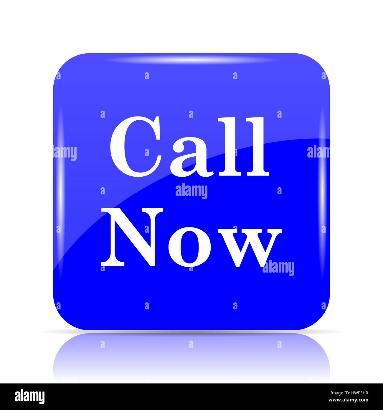 Call now icon, blue website button on white background Stock Photo - Alamy