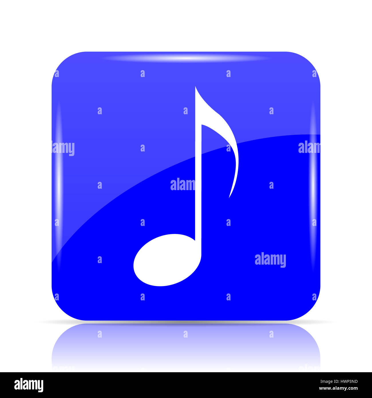 Musical note icon blue website hi-res stock photography and images - Alamy