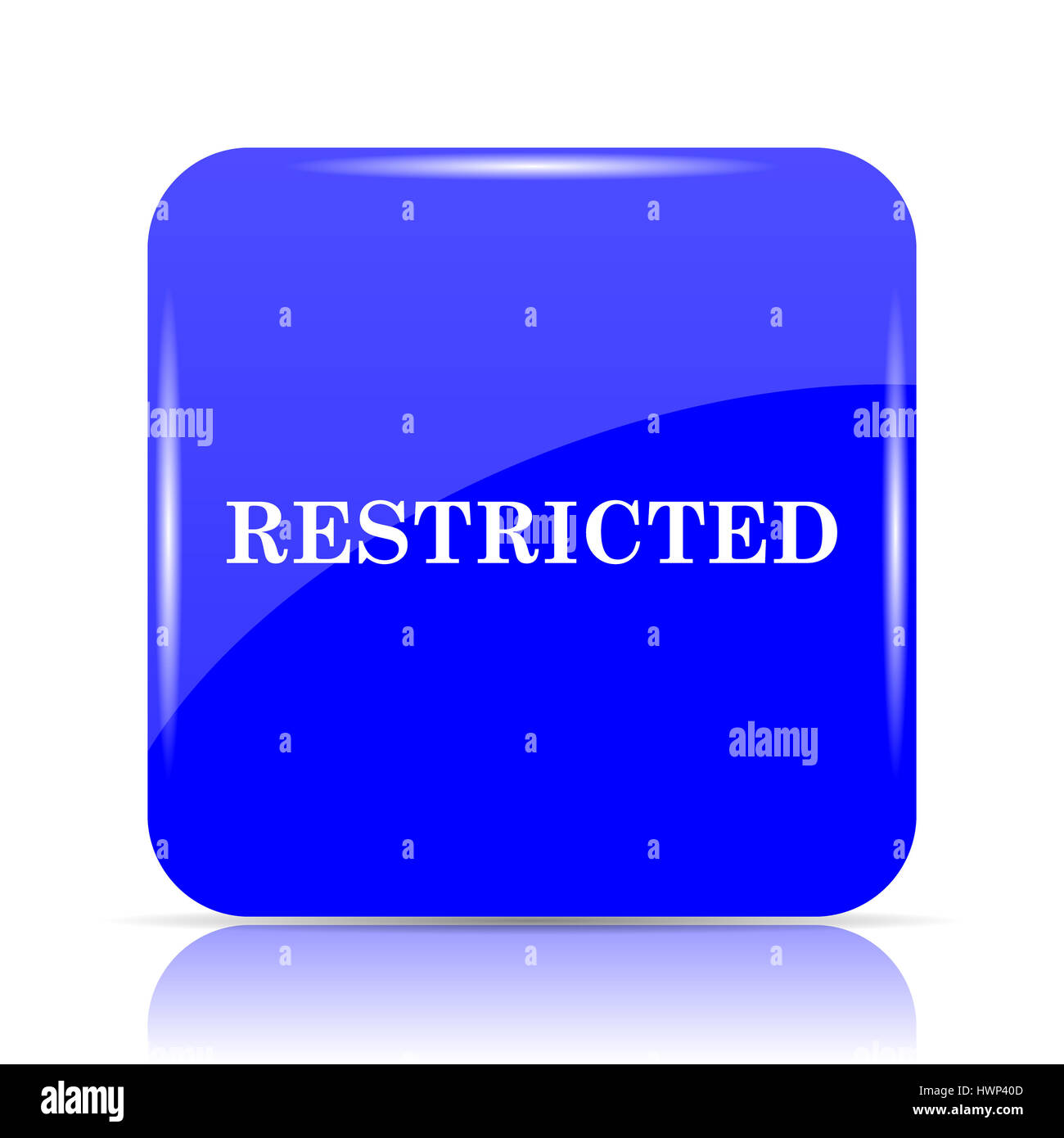 Restricted icon website button Cut Out Stock Images & Pictures - Alamy
