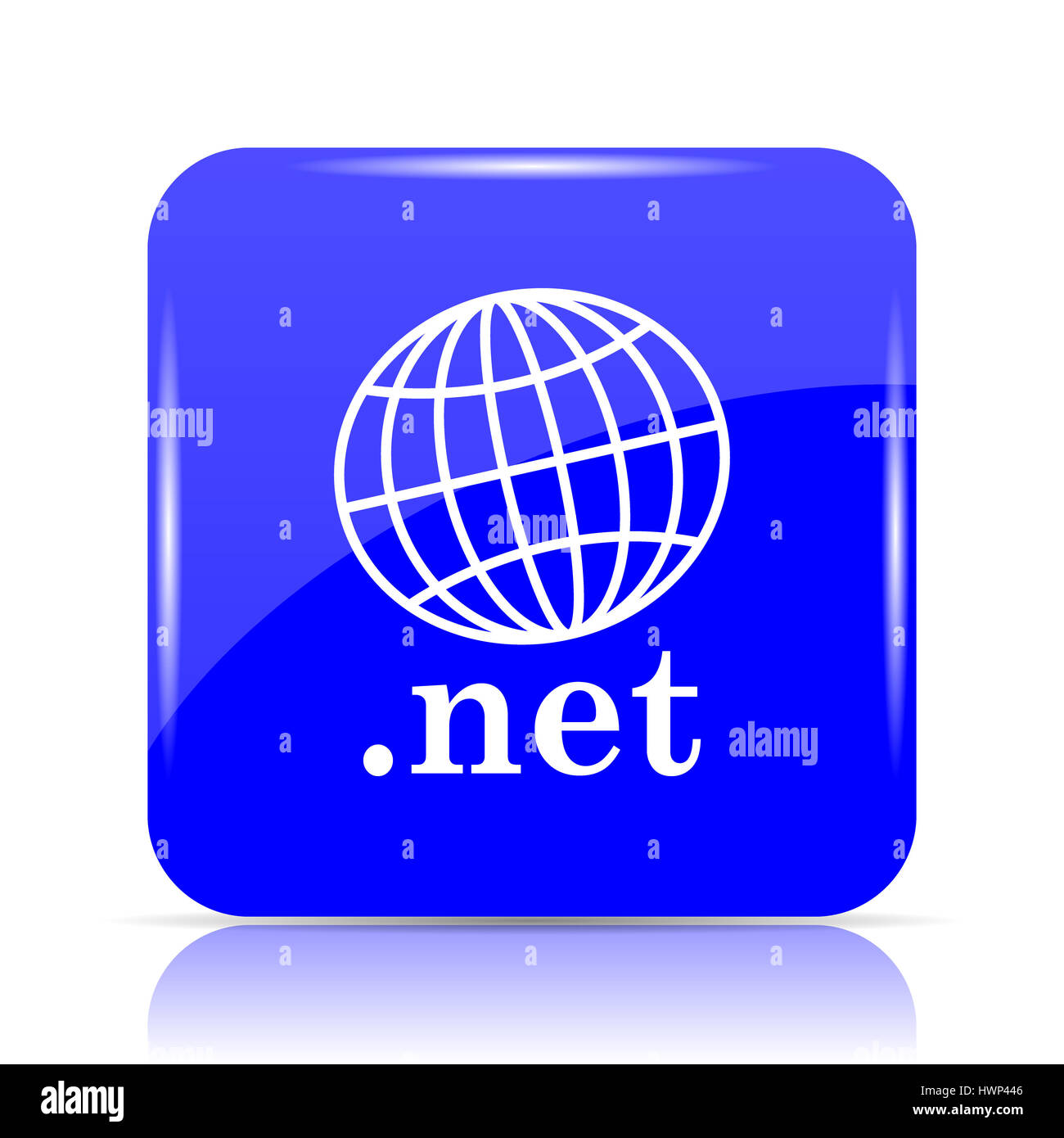 .net icon, blue website button on white background Stock Photo - Alamy