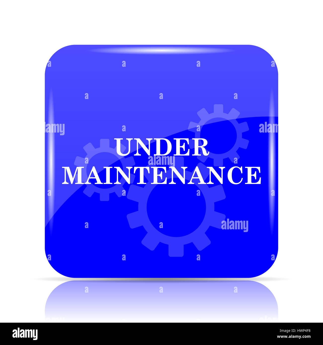 Under maintenance icon blue website hi-res stock photography and images ...