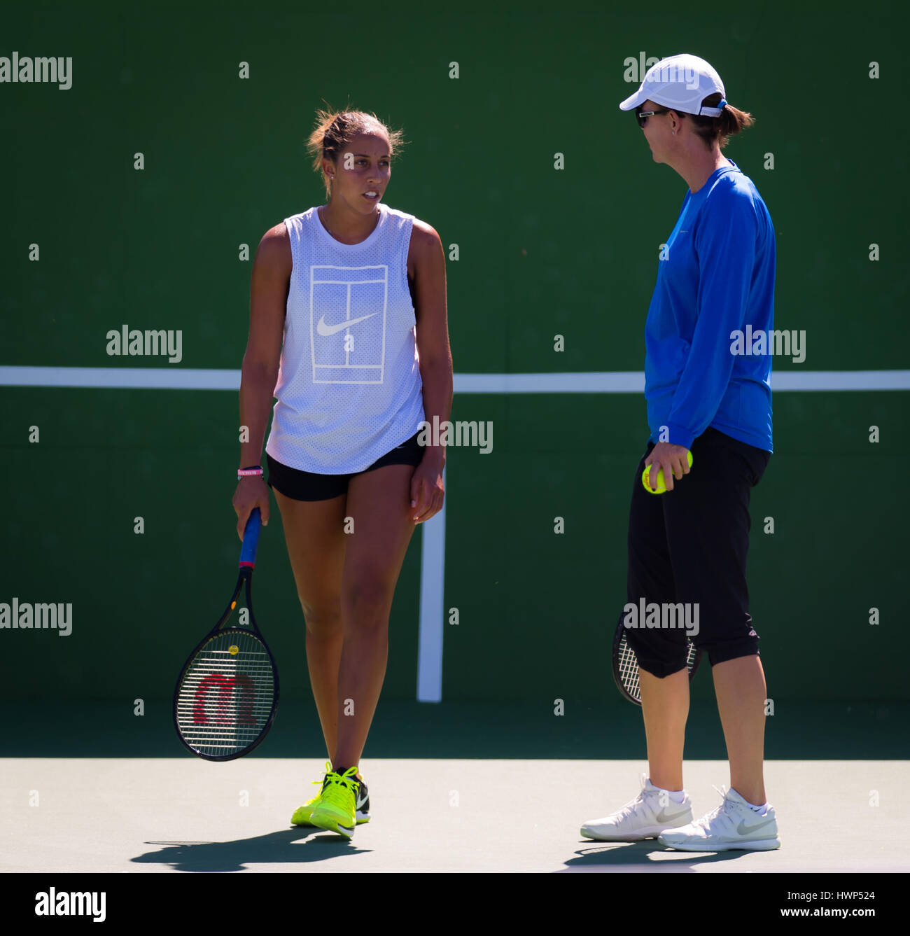Indian Wells, United States. 9 March, 2017. Madison Keys in action at ...