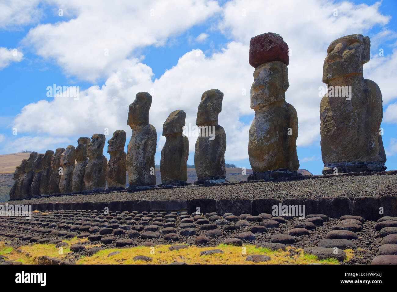 Easter island moai night hi-res stock photography and images - Alamy