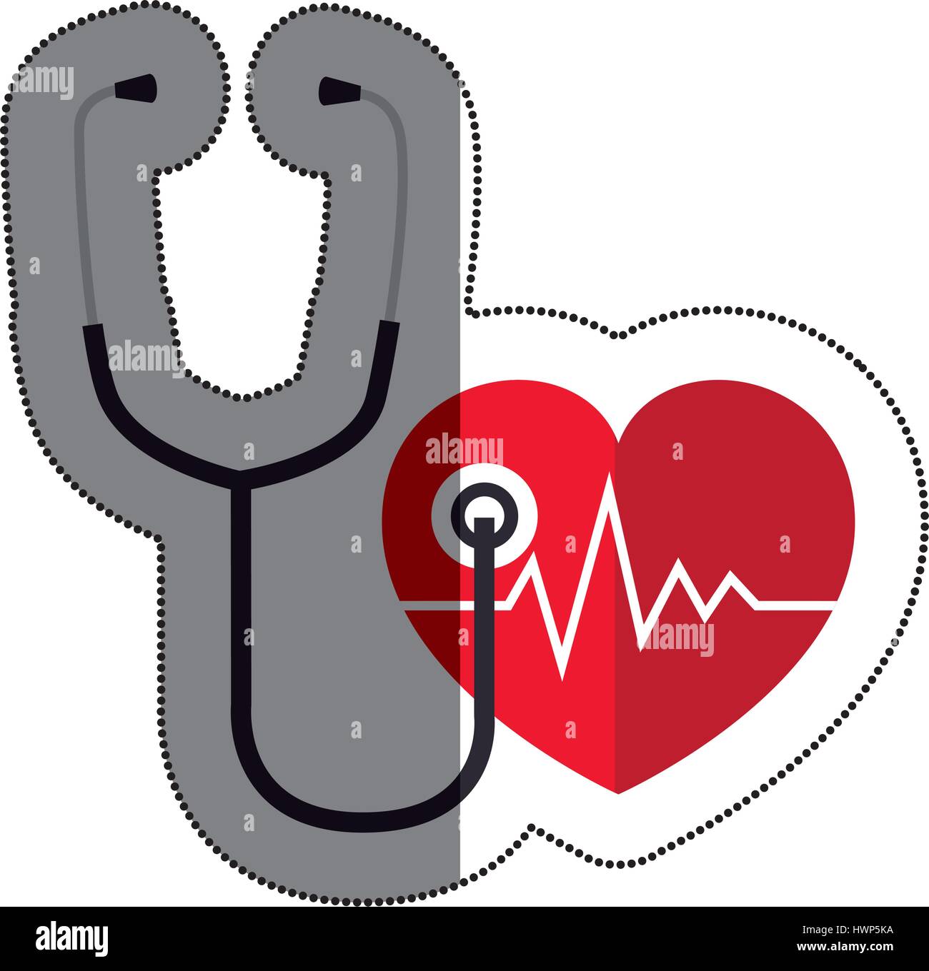 heart cardiology and stethoscope symbol icon vector illustration design ...