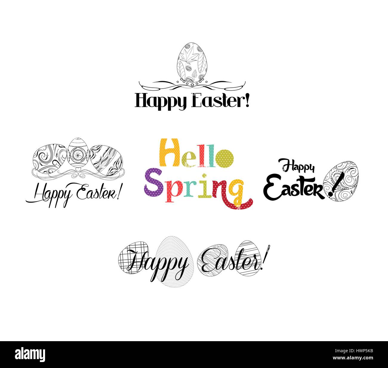 Happy Easter labels set Stock Vector Image & Art - Alamy
