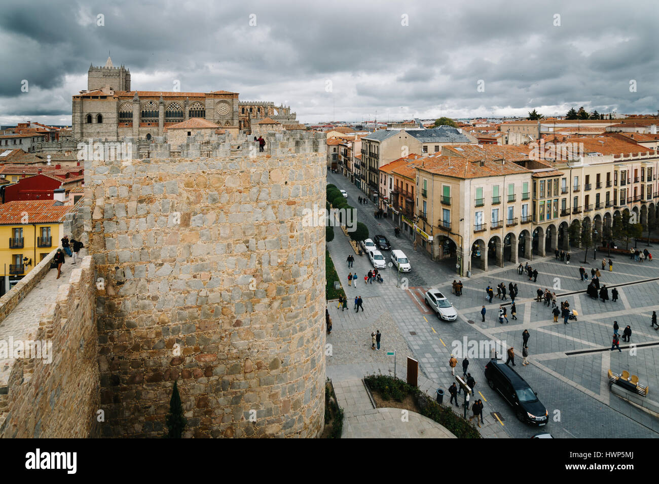 Avila, Spain - November 11, 2014: Cityscape of Avila from Medieval ...