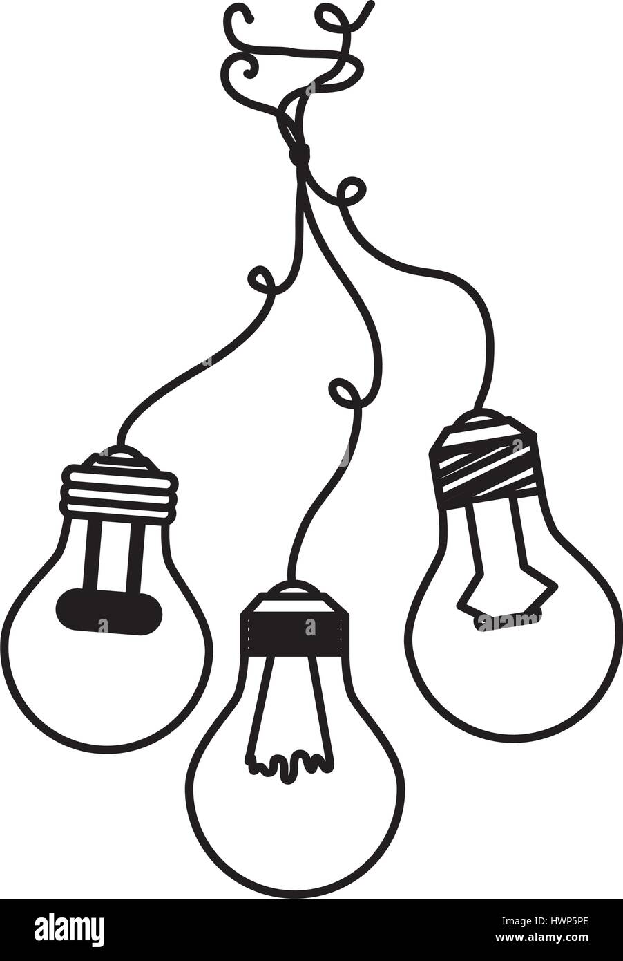 bulbs light drawing icon vector illustration design Stock Vector Image ...