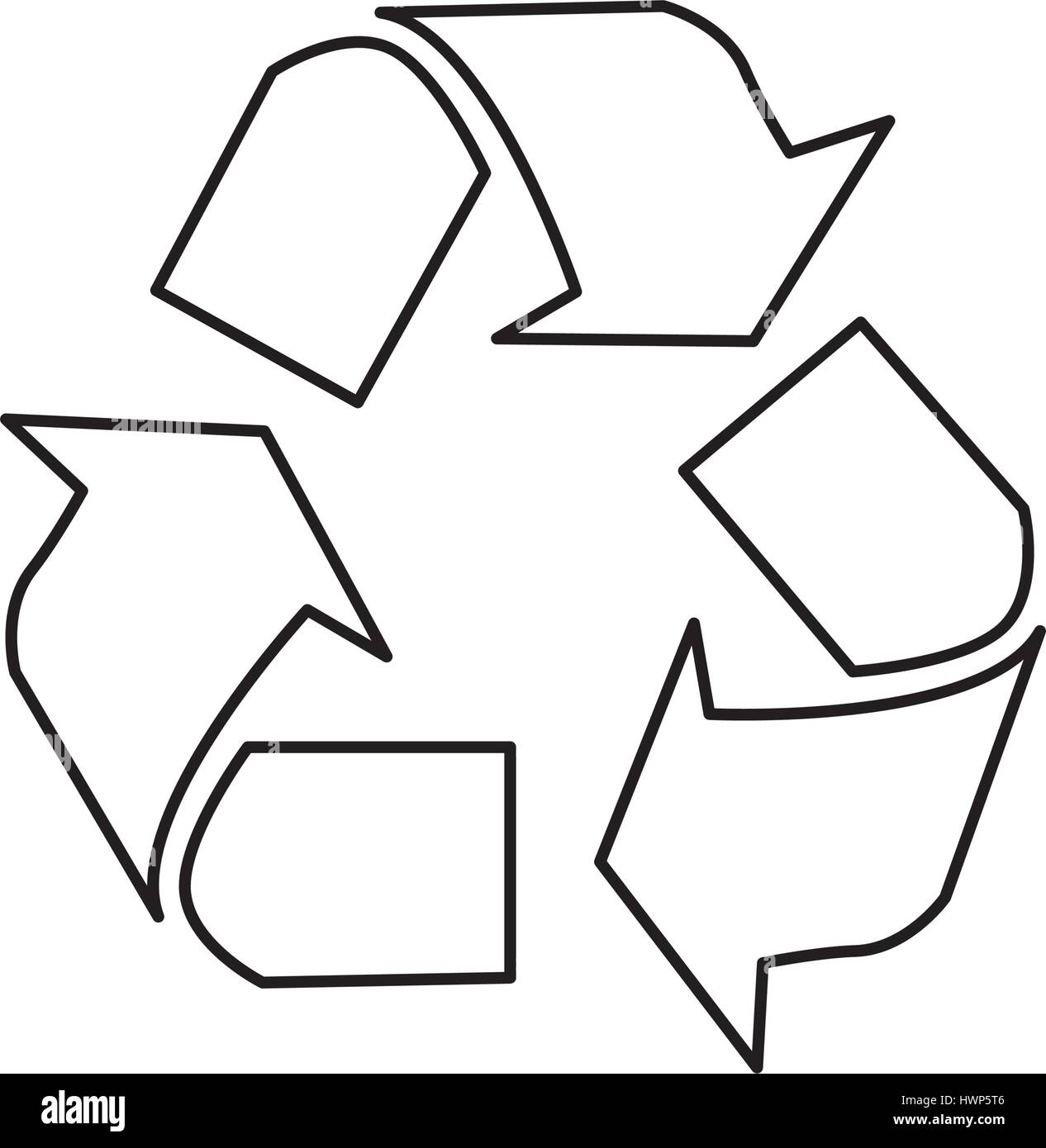 recycle arrows symbol icon vector illustration design Stock Vector ...