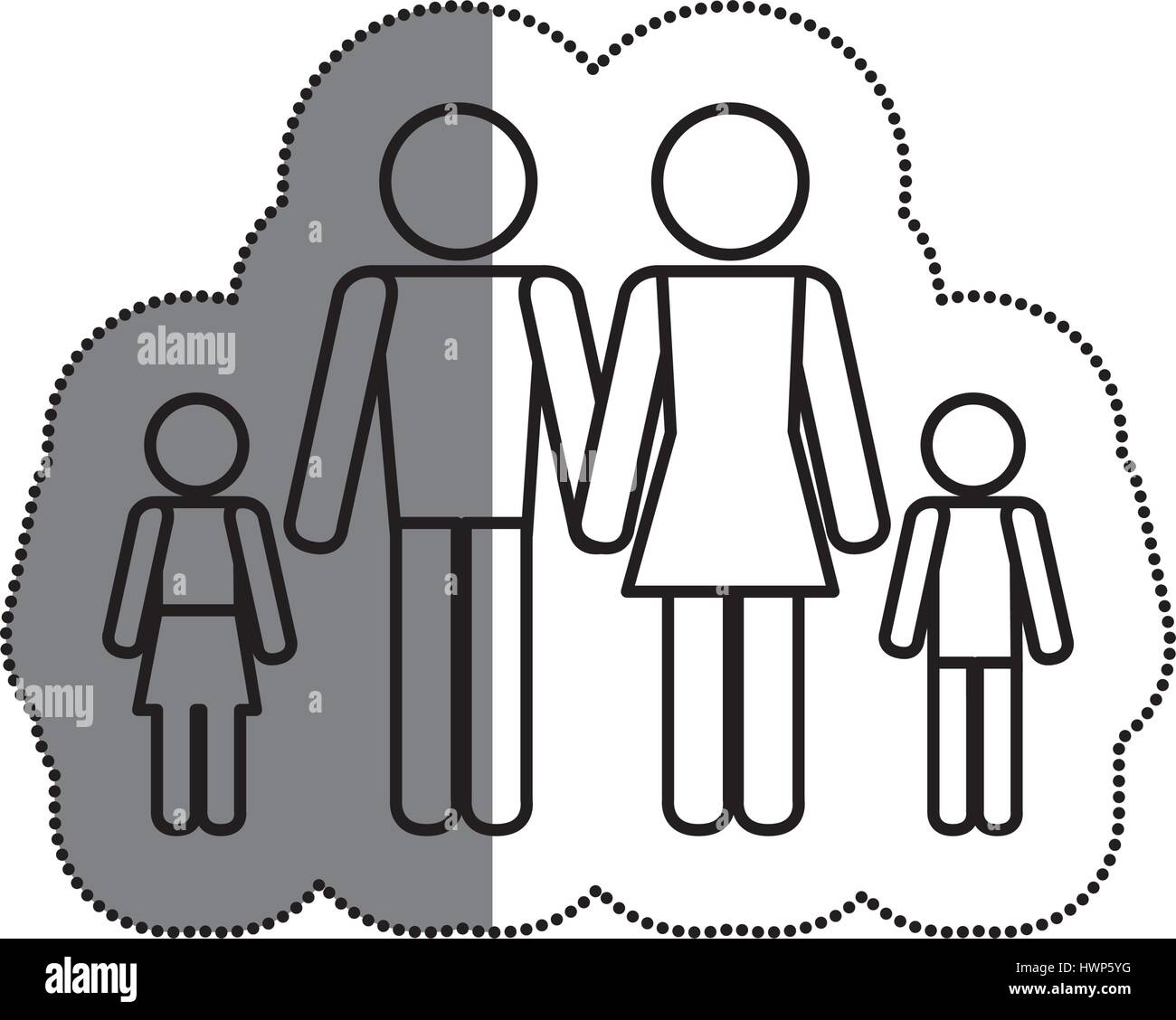 family silhouette isolated icon vector illustration design Stock Vector ...