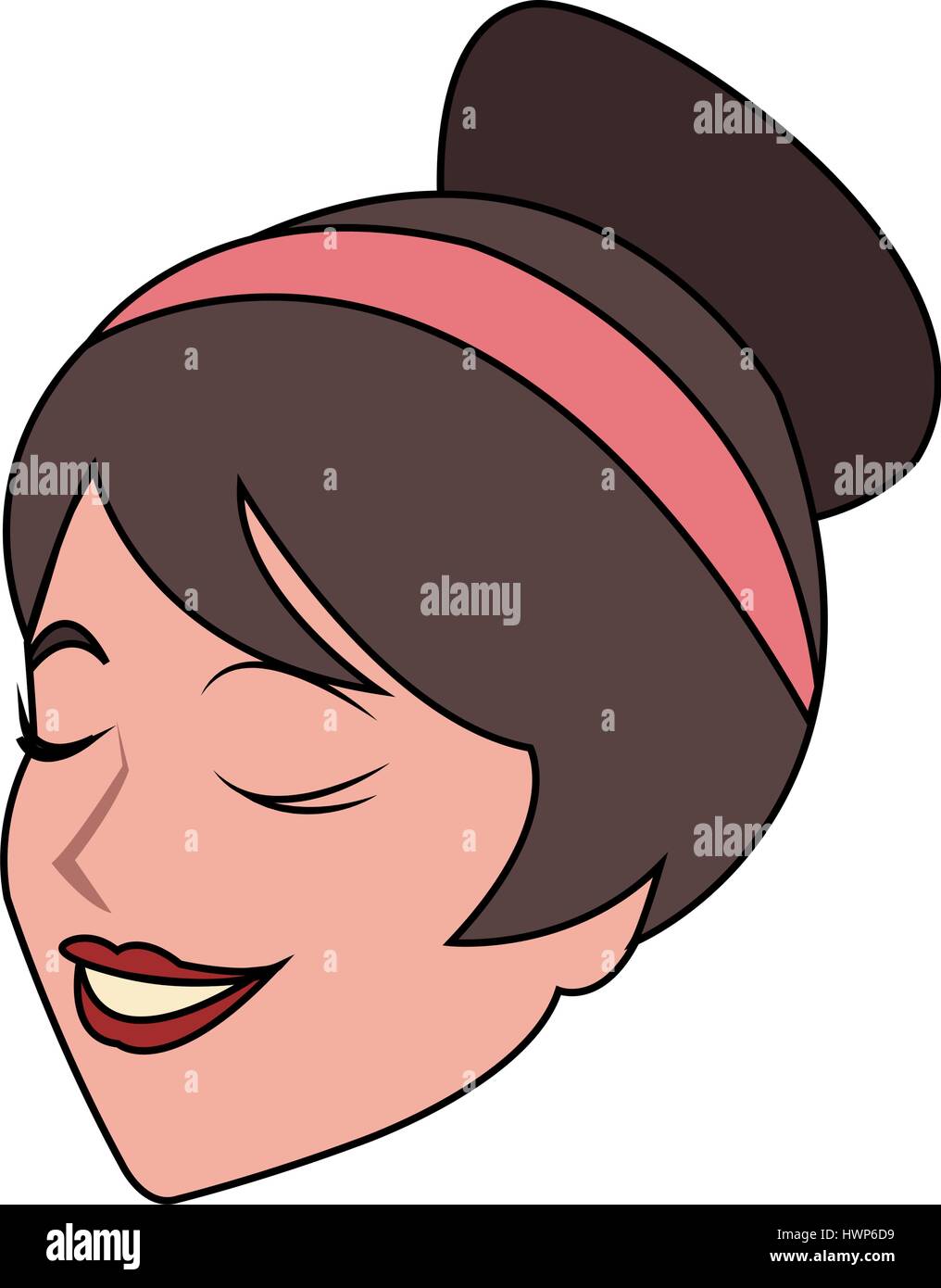 pretty brunette woman icon image Stock Vector Image & Art - Alamy