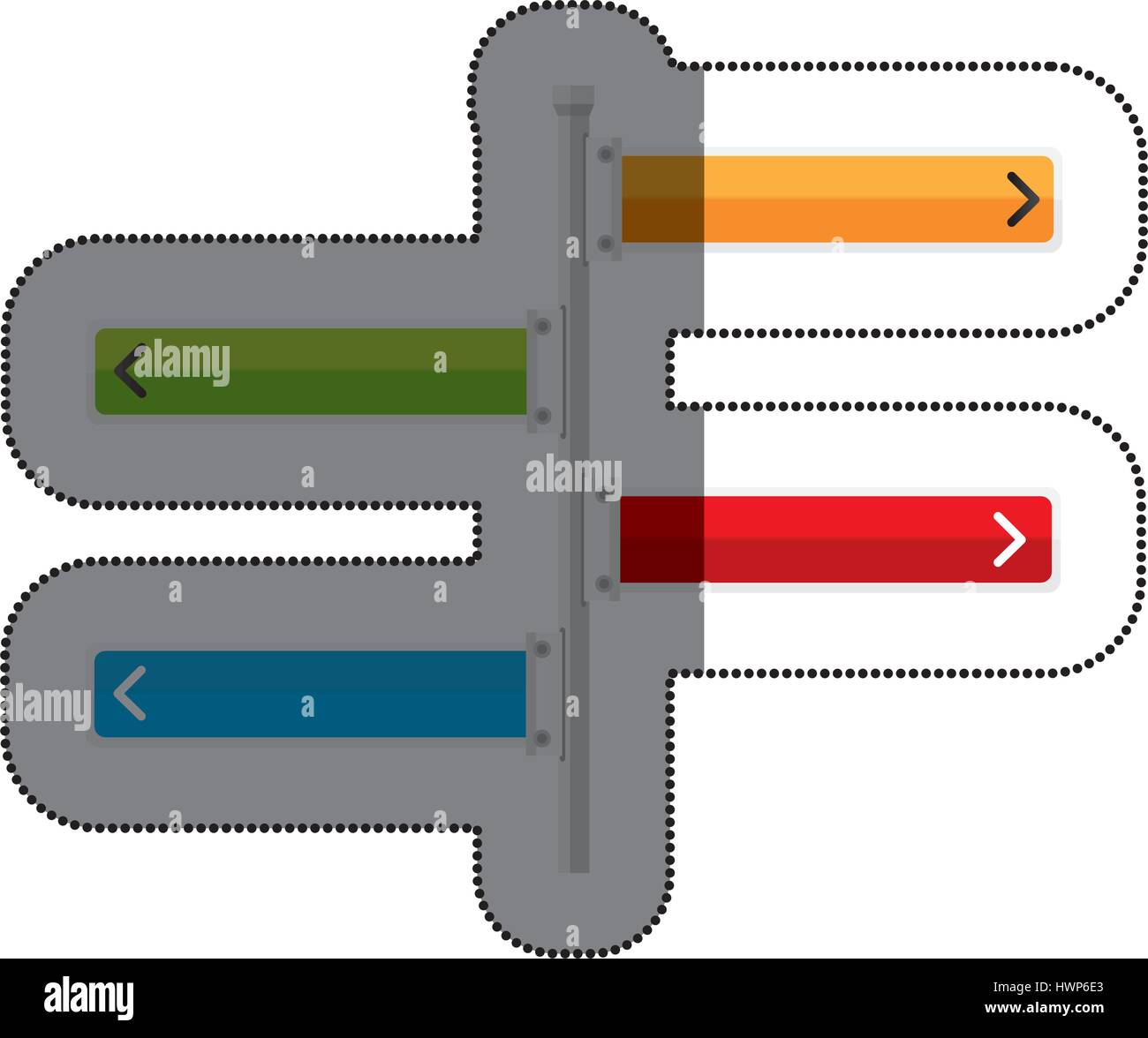 road traffic signal with arrow vector illustration design Stock Vector ...