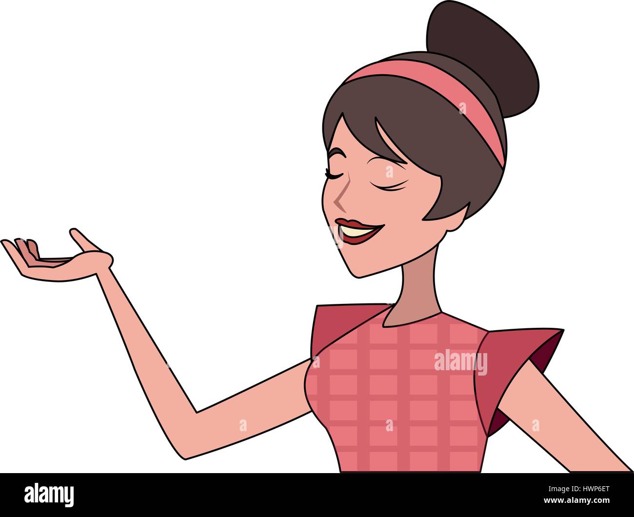 pretty brunette woman icon image Stock Vector Image & Art - Alamy