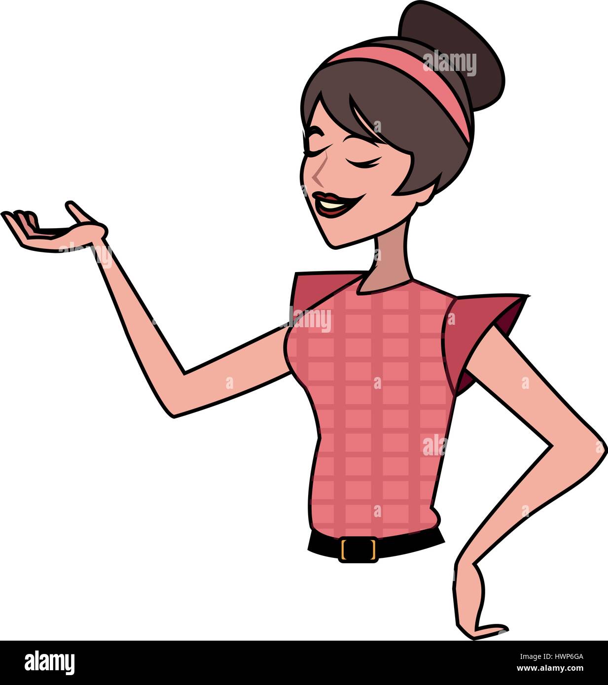 pretty brunette woman icon image Stock Vector Image & Art - Alamy