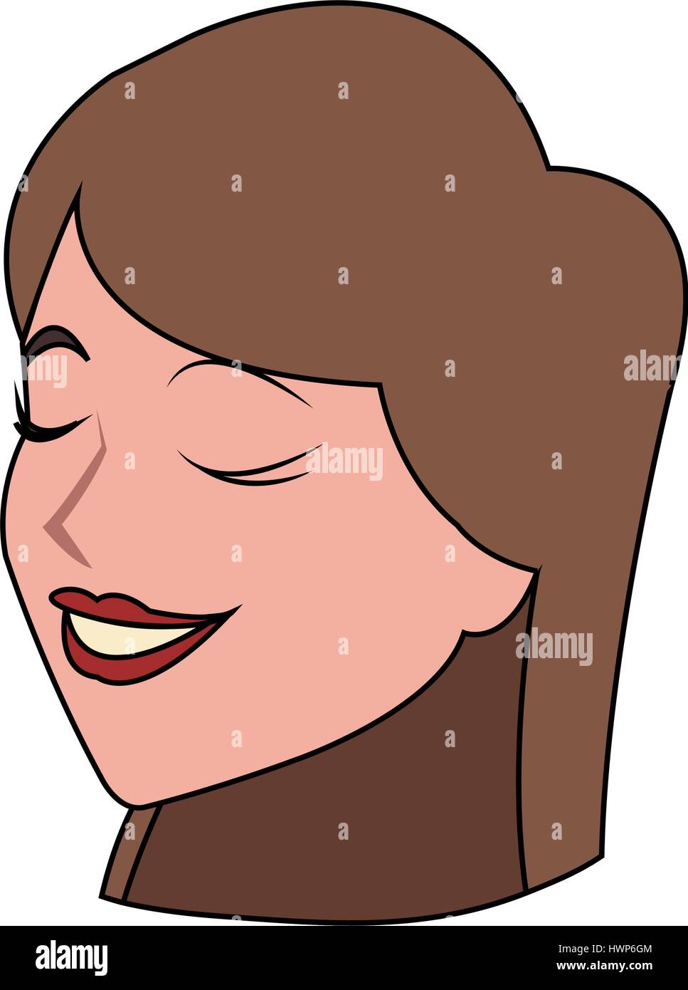 pretty brunette woman icon image Stock Vector Image & Art - Alamy
