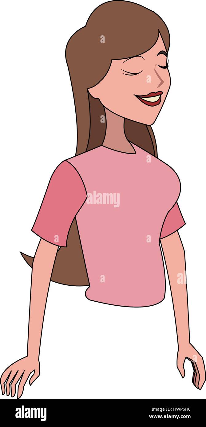 pretty brunette woman icon image Stock Vector Image & Art - Alamy