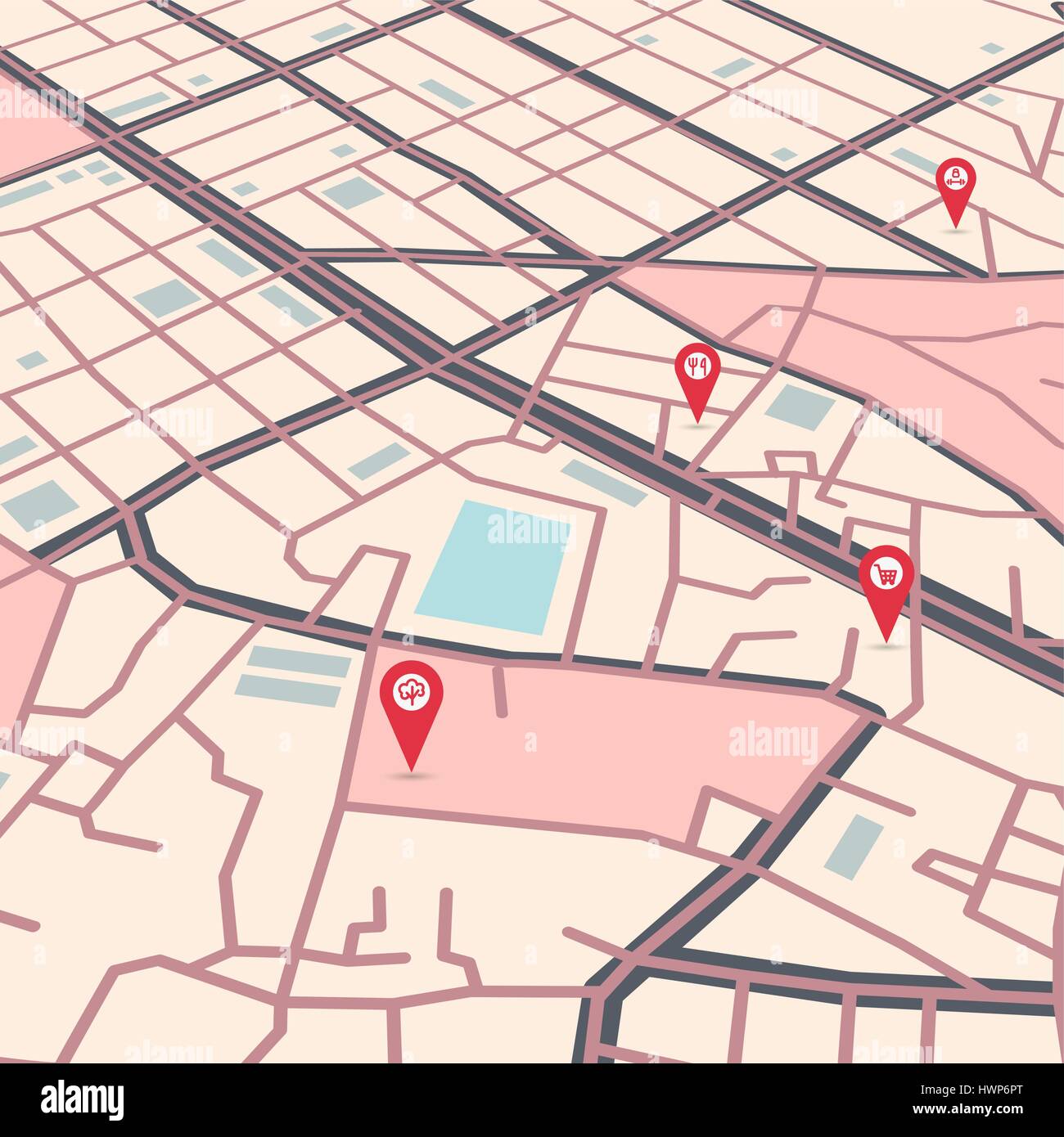 Vector city map Stock Vector Image & Art - Alamy