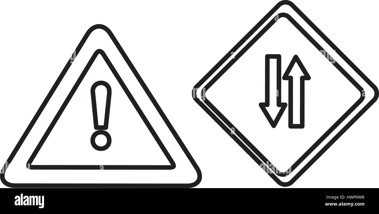 road traffic signals set vector illustration design Stock Vector Image ...