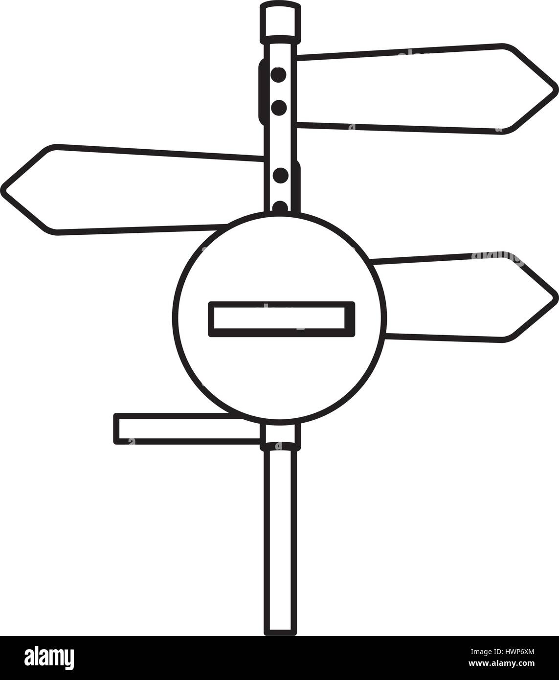 road traffic signal with arrow vector illustration design Stock Vector ...